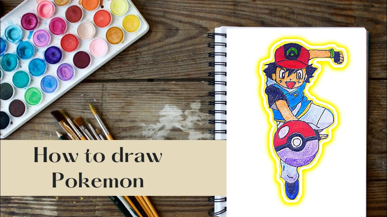 how to draw ash ketchum| How to draw Ash - Step by step || Beginners ...