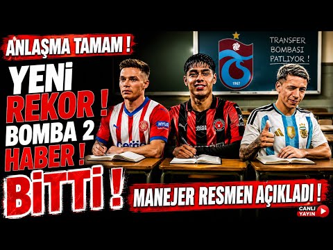 Anlaşma tamam ! Rekor ! Bomba haber ! #trabzonspor 