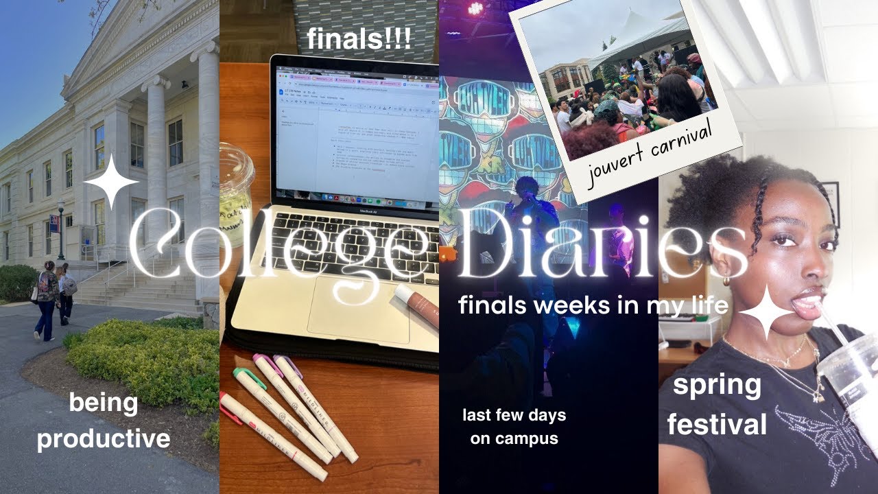 college diaries ♡ productive, fun, spring finals vlog - YouTube