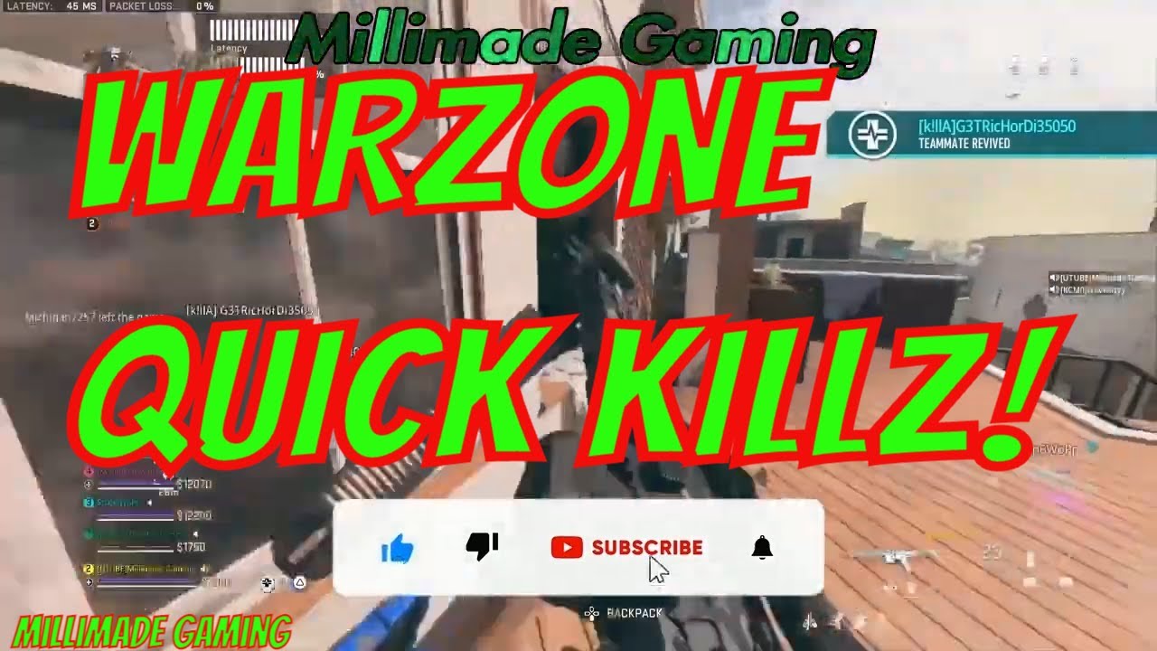 Warzone Quick Killz || Millimade Gaming - YouTube