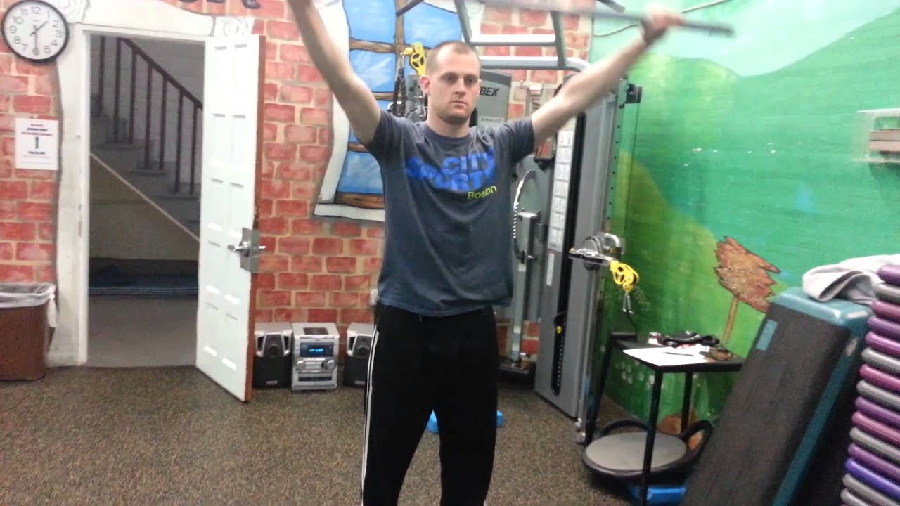 Shoulder dislocation stretch - YouTube