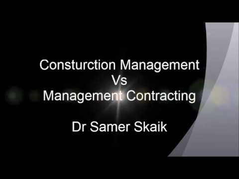 Construction Management Vs Management Contracting procurement - YouTube