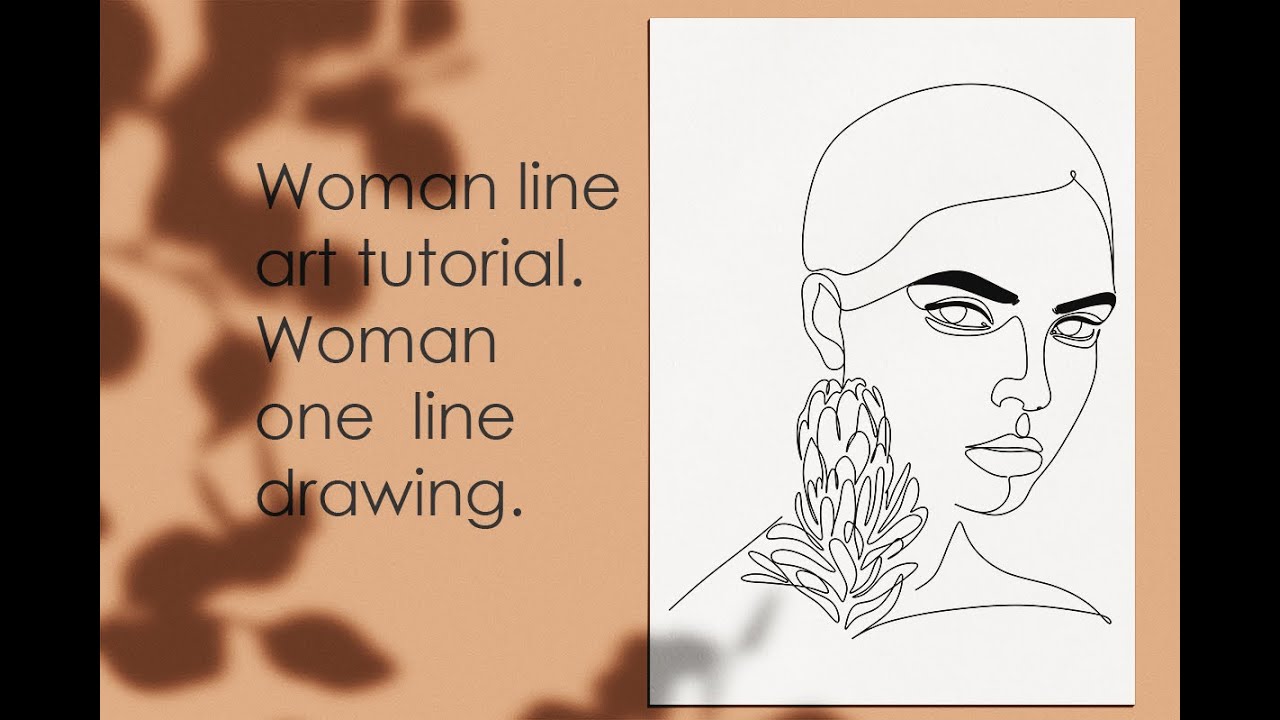 Woman line art tutorial. Woman one line drawing. - YouTube
