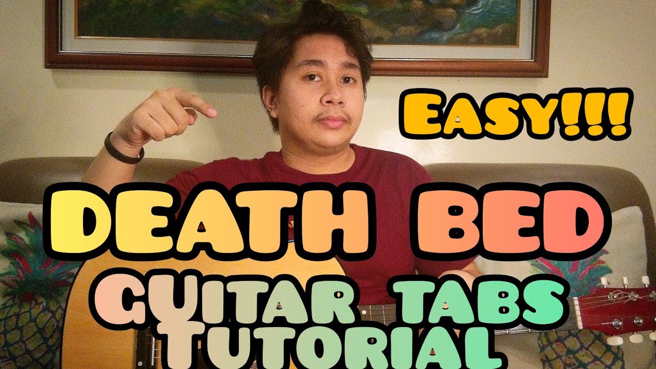 DEATH BED - POWFU EASY GUITAR TABS TUTORIAL!!! - YouTube