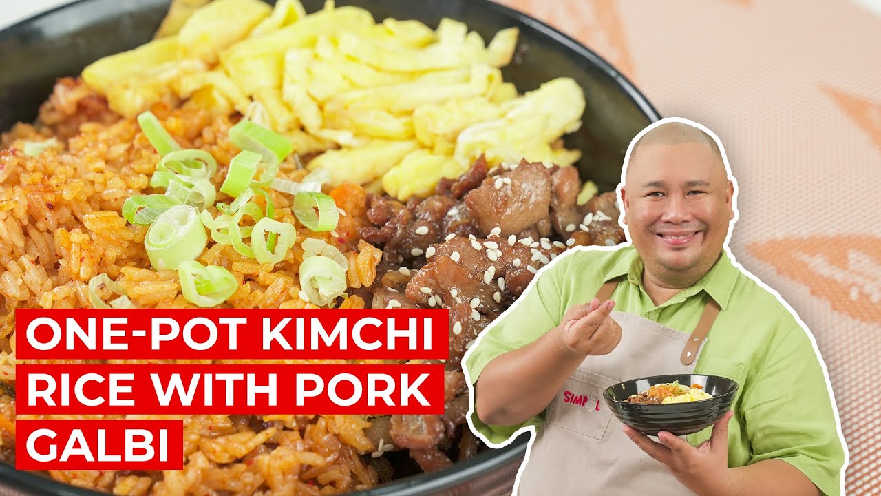 One-Pot Kimchi Rice with Pork Galbi - YouTube