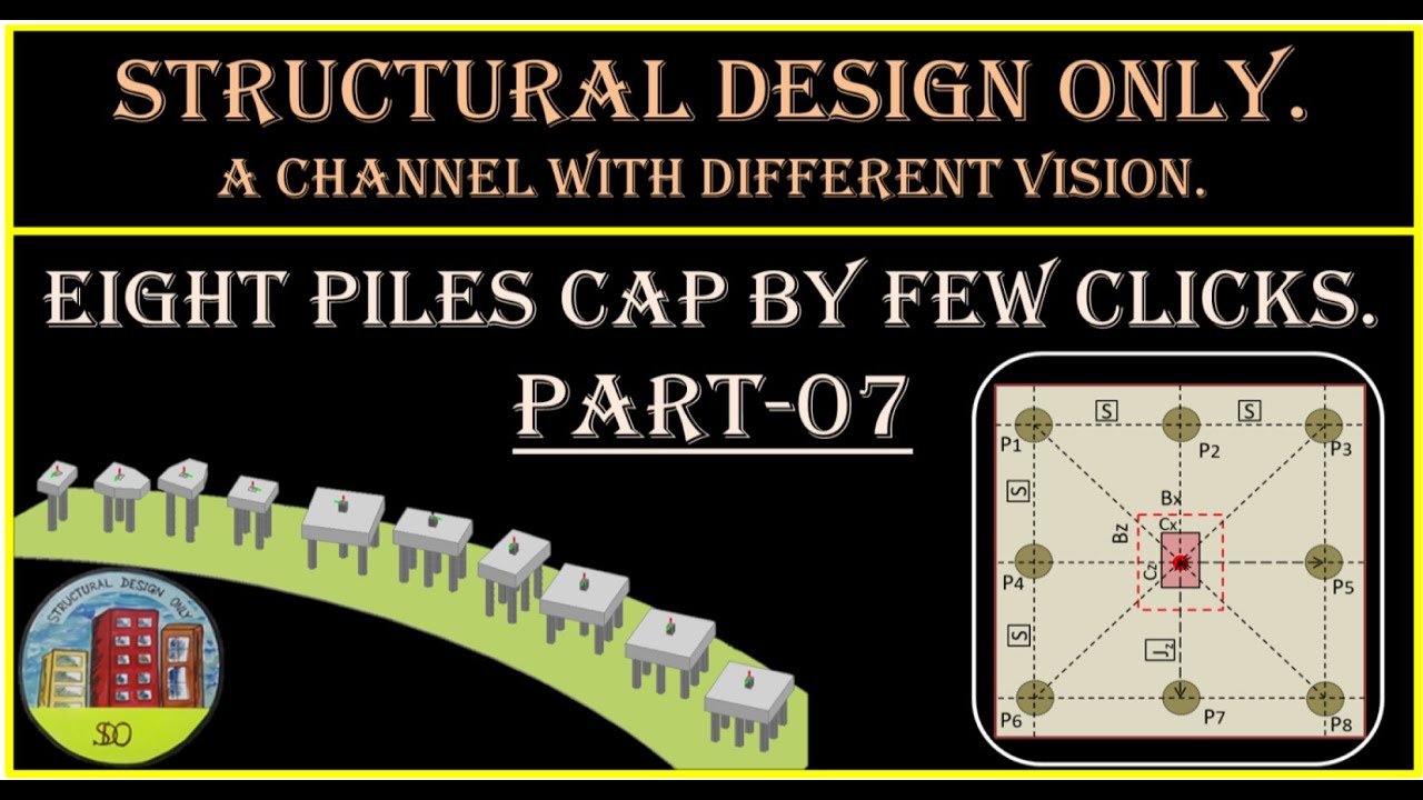 How to Design Eight Piles Cap in Excel by Few Clicks - YouTube