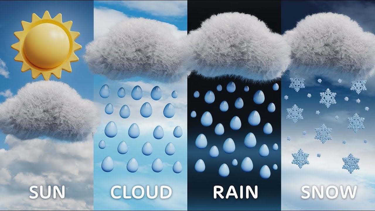 Learn Weather-Weather Vocabulary in English-Educational Video For Kids ...