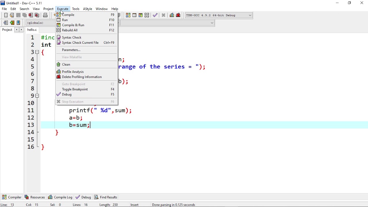 Fibonacci Series Program In Cwith Exampleprogram To Find Fibonacci