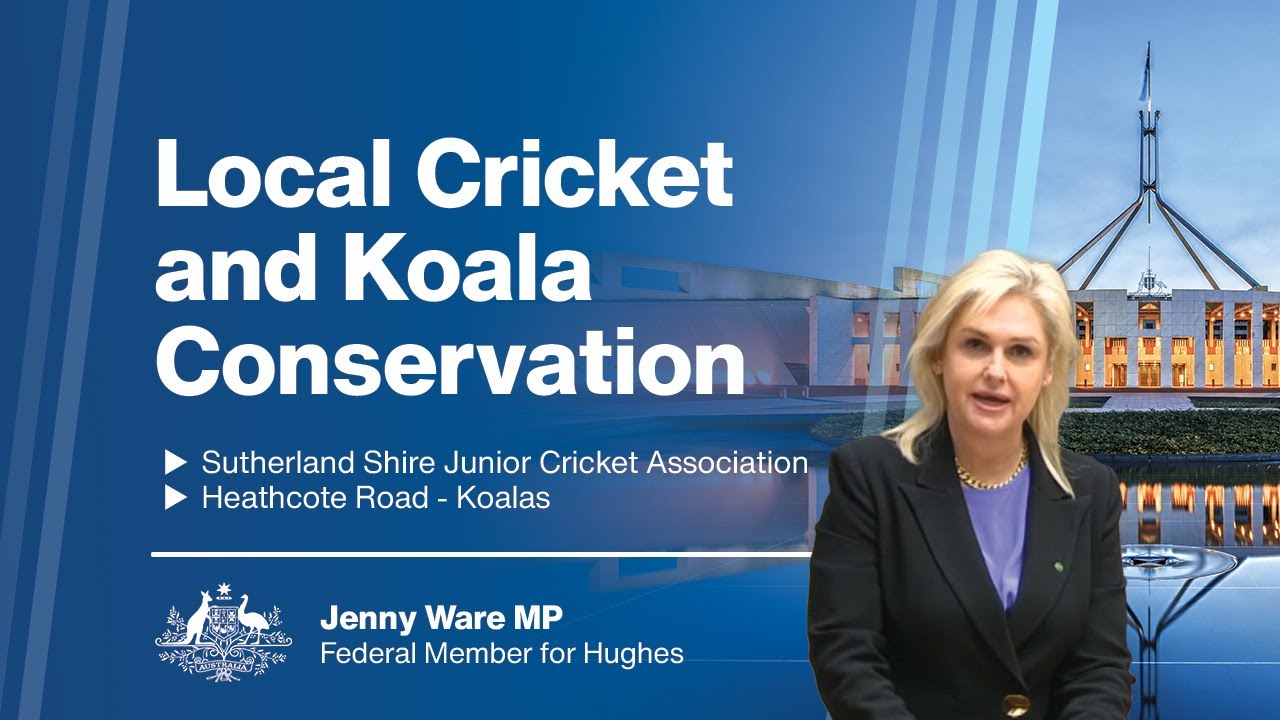 Hughes Electorate: Cricket, Koalas - YouTube