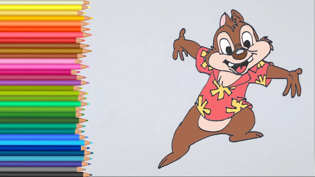 How to draw Dale from "Chip 'n Dale Rescue Rangers" | How to draw a ...