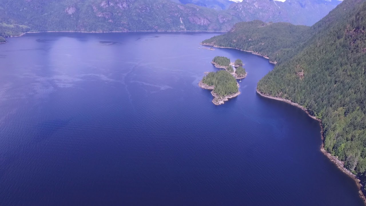 Friel Falls (Harmony Falls) Jervis Inlet (Hotham Sound) Drone Video ...