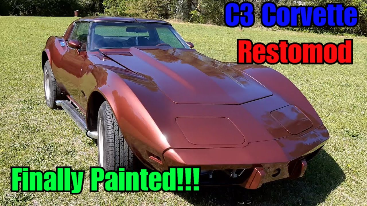 C3 Corvette Restomod: We finally get it painted! (Using harbor freight ...