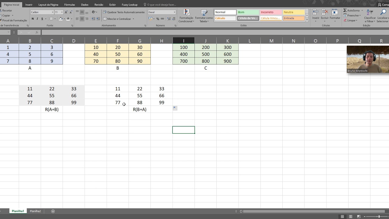 Aula de matrizes no Excell - YouTube