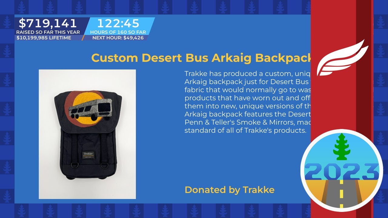 DB2023 - Giveaway for: Custom Desert Bus Arkaig Backpack - YouTube