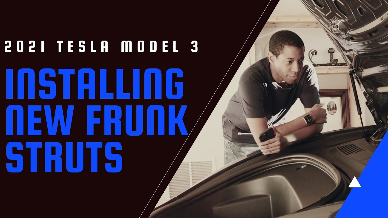 Tesla Model 3 | Installing Frunk Struts For Automatic Lift - YouTube