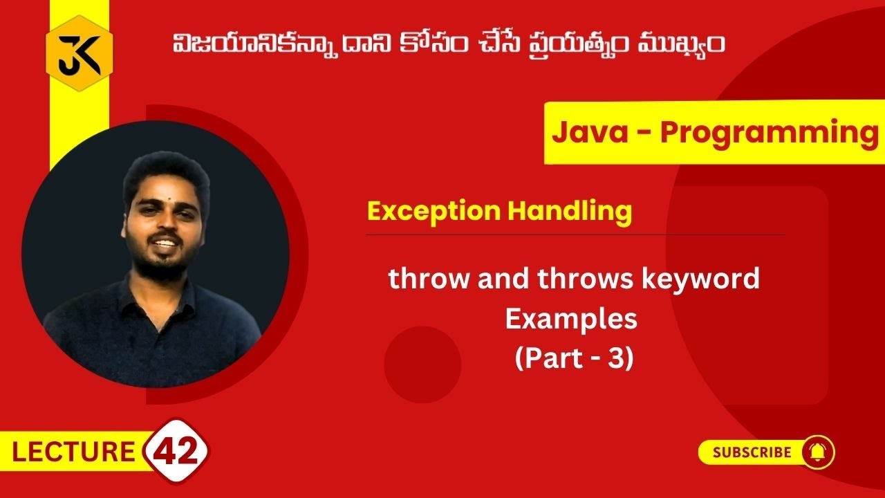 42 Java Exception Handling Throw And Throws Keyword Examples Part Iii Javaplaylist