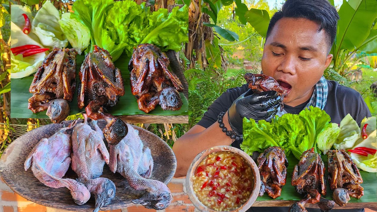 Cooking Countryside Food, Roasted wild doves with special ingredients ...