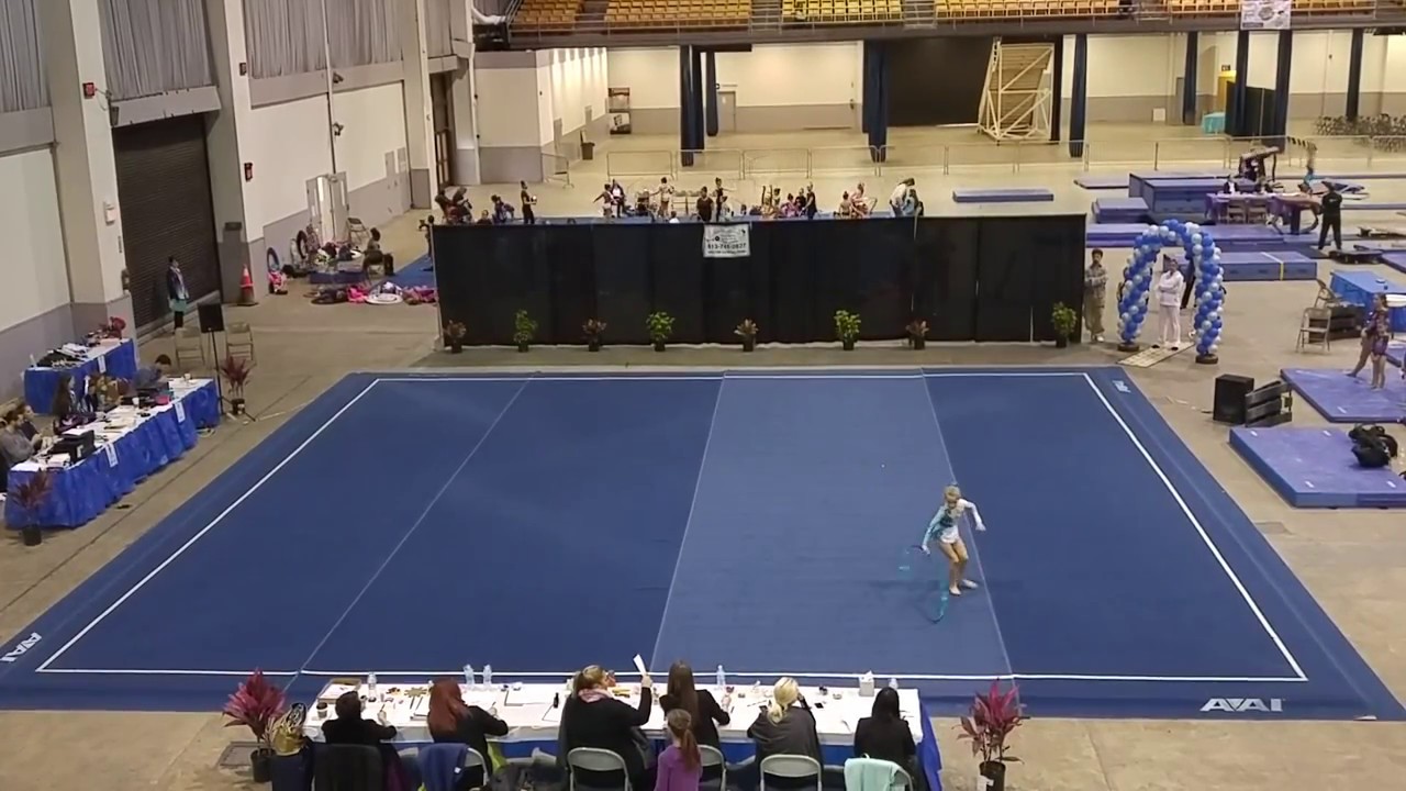 Jocelyn S: Rhythmic Gymnastics Hoop Routine - Jan. 2017 - YouTube