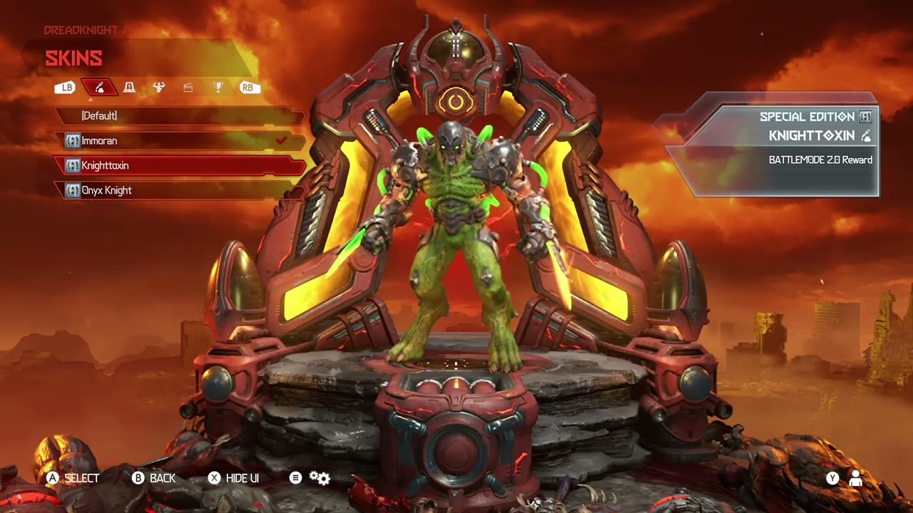Doom Eternal | All Dread Knight Skins Showcase - YouTube