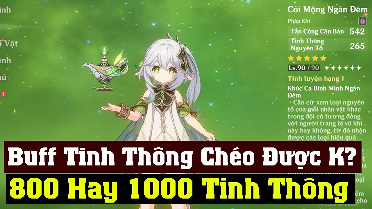 Nahida Build #1 : Nahida Nhận Buff Tinh Thông Buff Chéo Được Không ...
