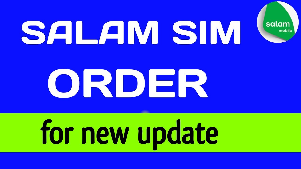 How To Order Salam Sim For Internet /Salam sim order kaise kare 2023 ...