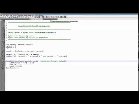 VB Scripting - ByVal ByRef - Part 2 - YouTube