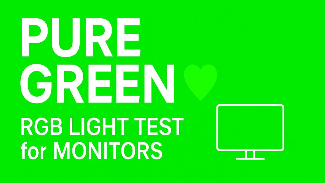 TURN YOUR SCREEN INTO AN RGB LIGHT 💚 | PURE GREEN TEST (NO COST!) - YouTube