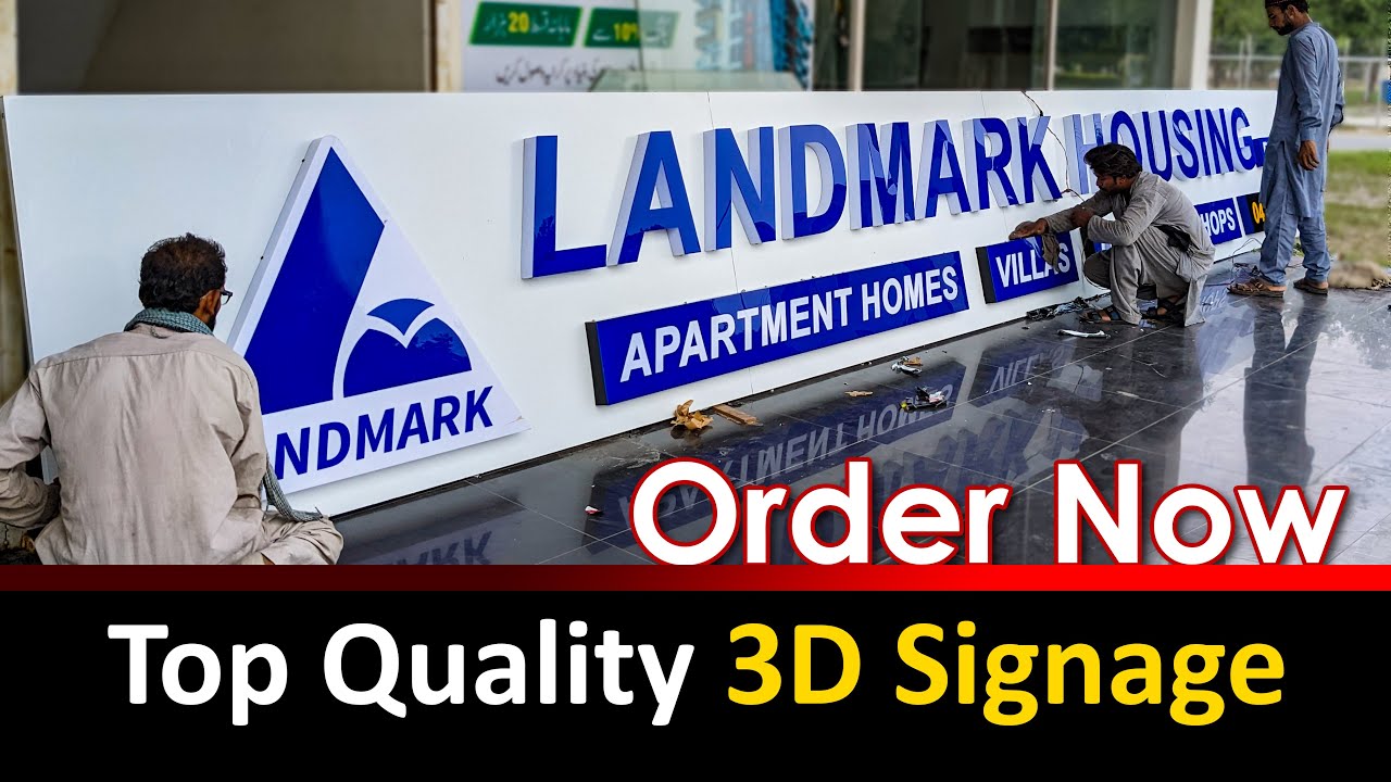 Process of Making 3D LED Sign Board. Signage Factory | Real Estate Sign ...