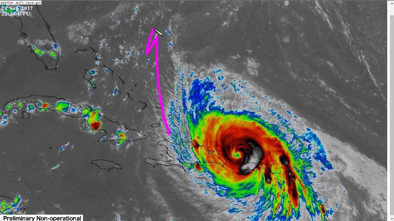 Wednesday Evening Update on Hurricane Maria - YouTube