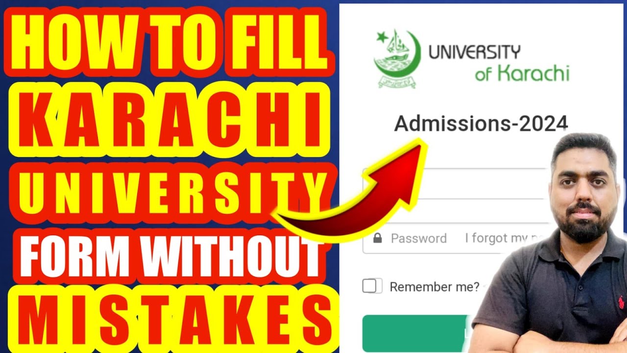 How to Fill Karachi University Admission Form # ...
