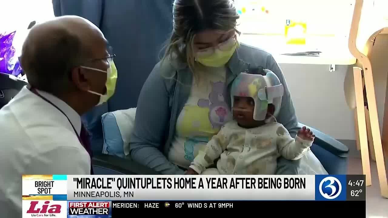 BRIGHT SPOT: "Miracle" quintuplets come home a year after being born ...