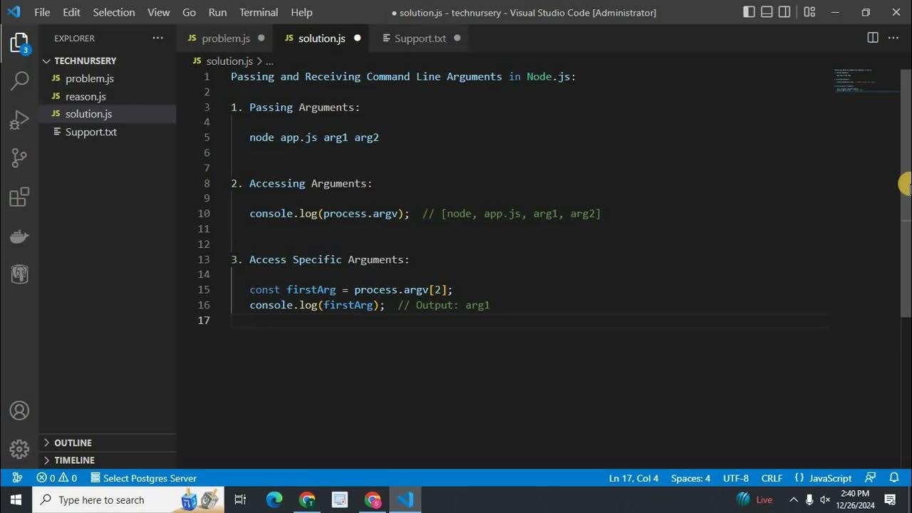 How to Pass and Access Command Line Arguments in Node.js - YouTube