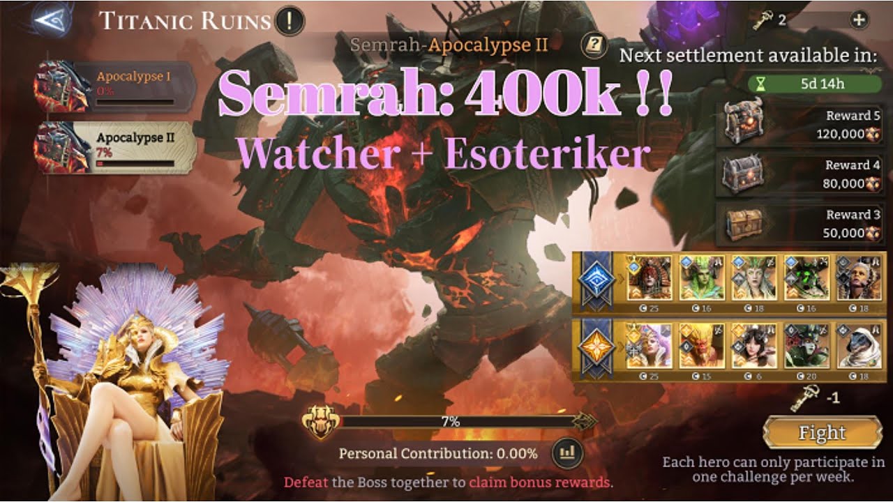 Semrah II | 400K Esoteriker + Watcher | Watcher of Realms - YouTube