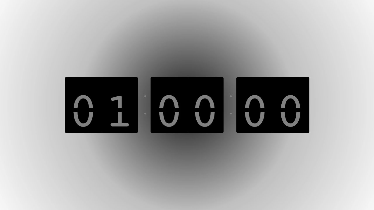 1 Hour Countdown Timer | Soft Rain | Flip Clock Style - YouTube