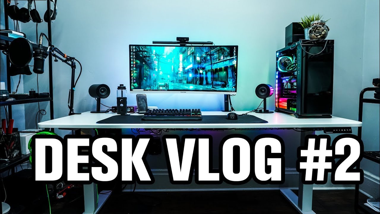 DESK VLOG PART 2 - CABLE MANAGEMENT & ACCESSORIES - YouTube