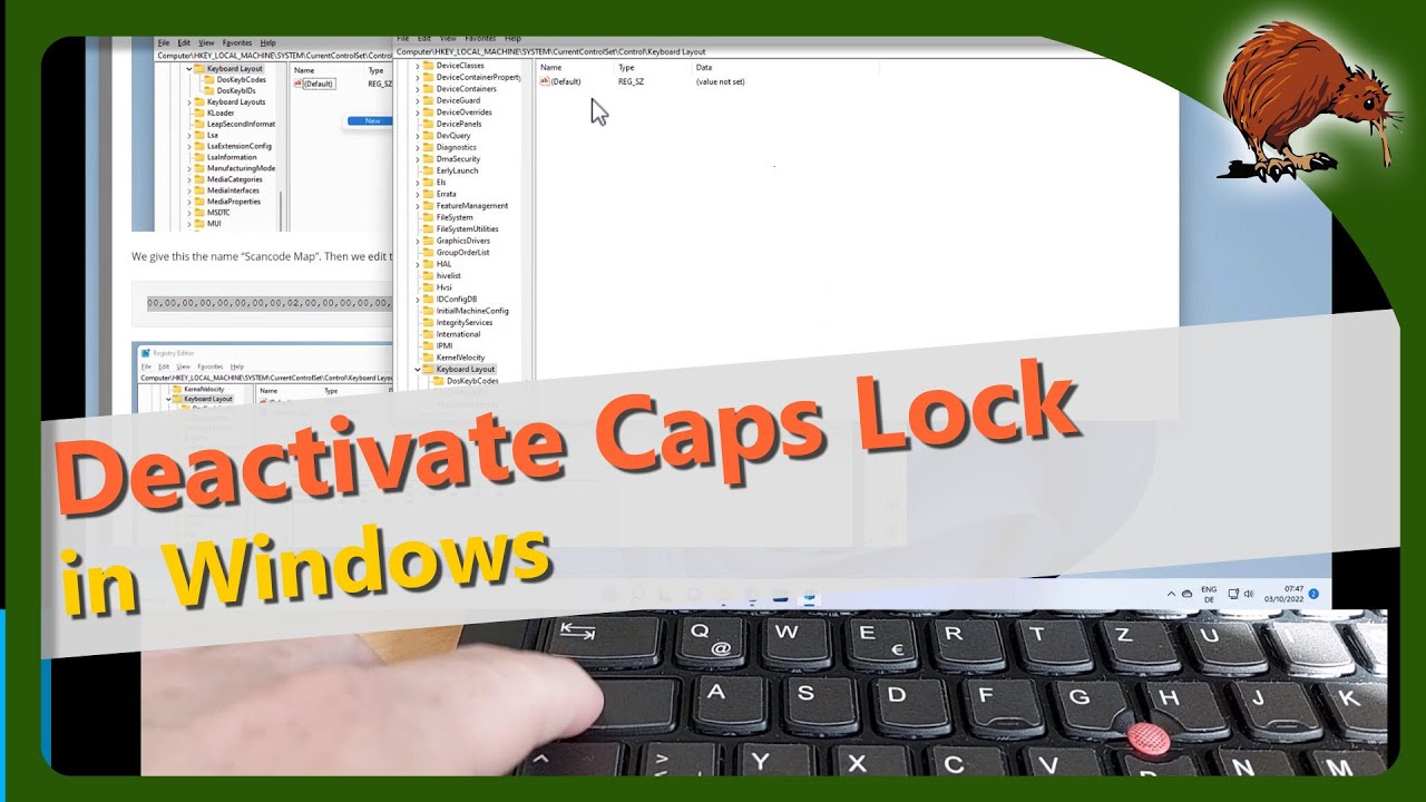 Deactivate Caps Lock in Windows - YouTube