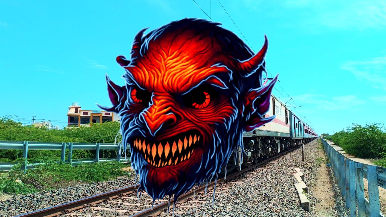 amazing horror face train simulator video | horror funny train video ...