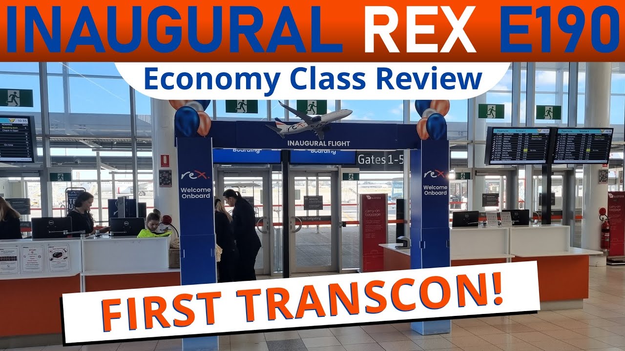 REX E190 ECONOMY: REX's Inaugural Interstate Service from WA! [Perth to ...