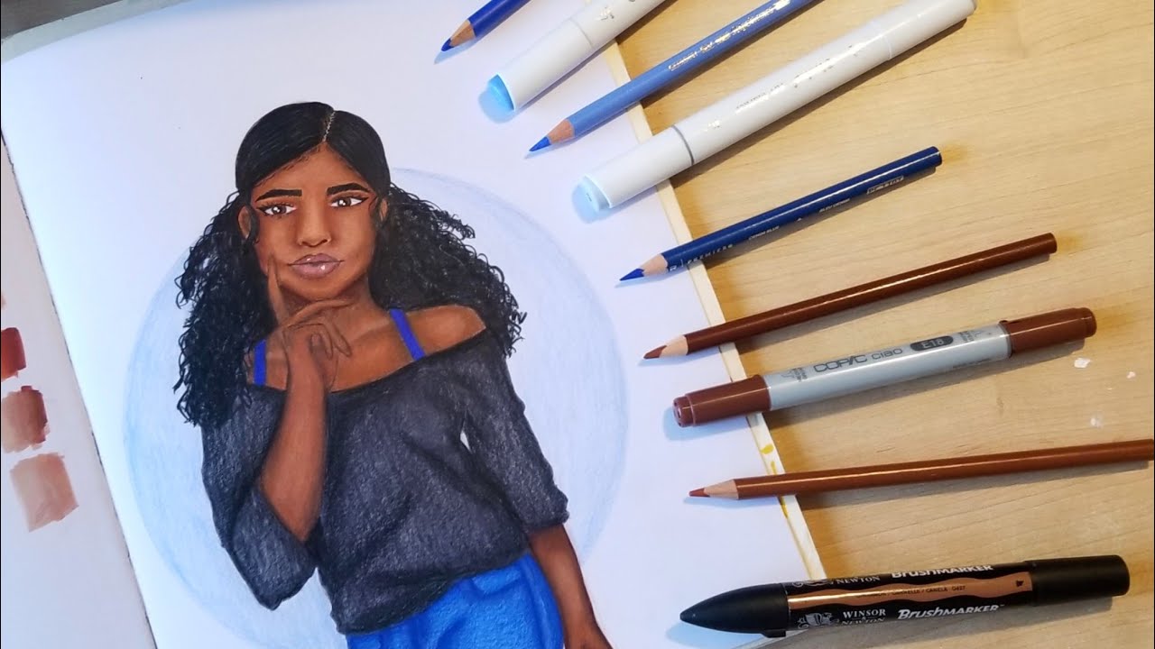 Fall Girl Speed Drawing - YouTube