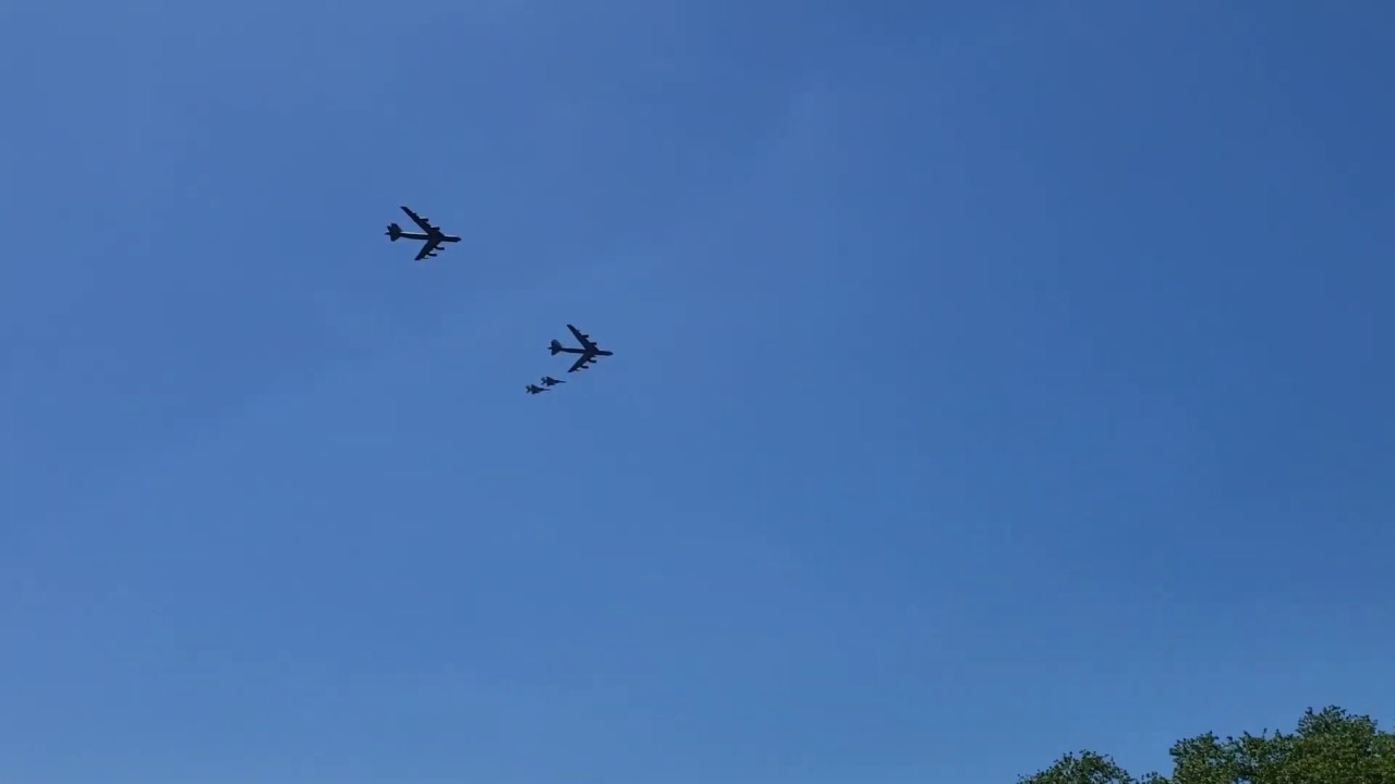 May 1, 2020 - B-52 flyover Baton Rouge capitol building - YouTube