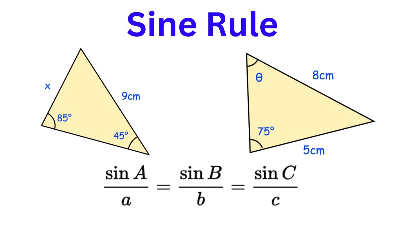 Sine Rule Find The Missing Side Missing Angle Of Any Triangle YouTube