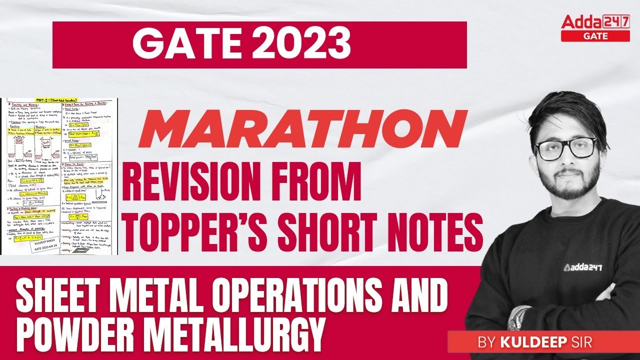 GATE 2023/HPCL 2022 | Revision from Topper Notes | Sheet Metal ...