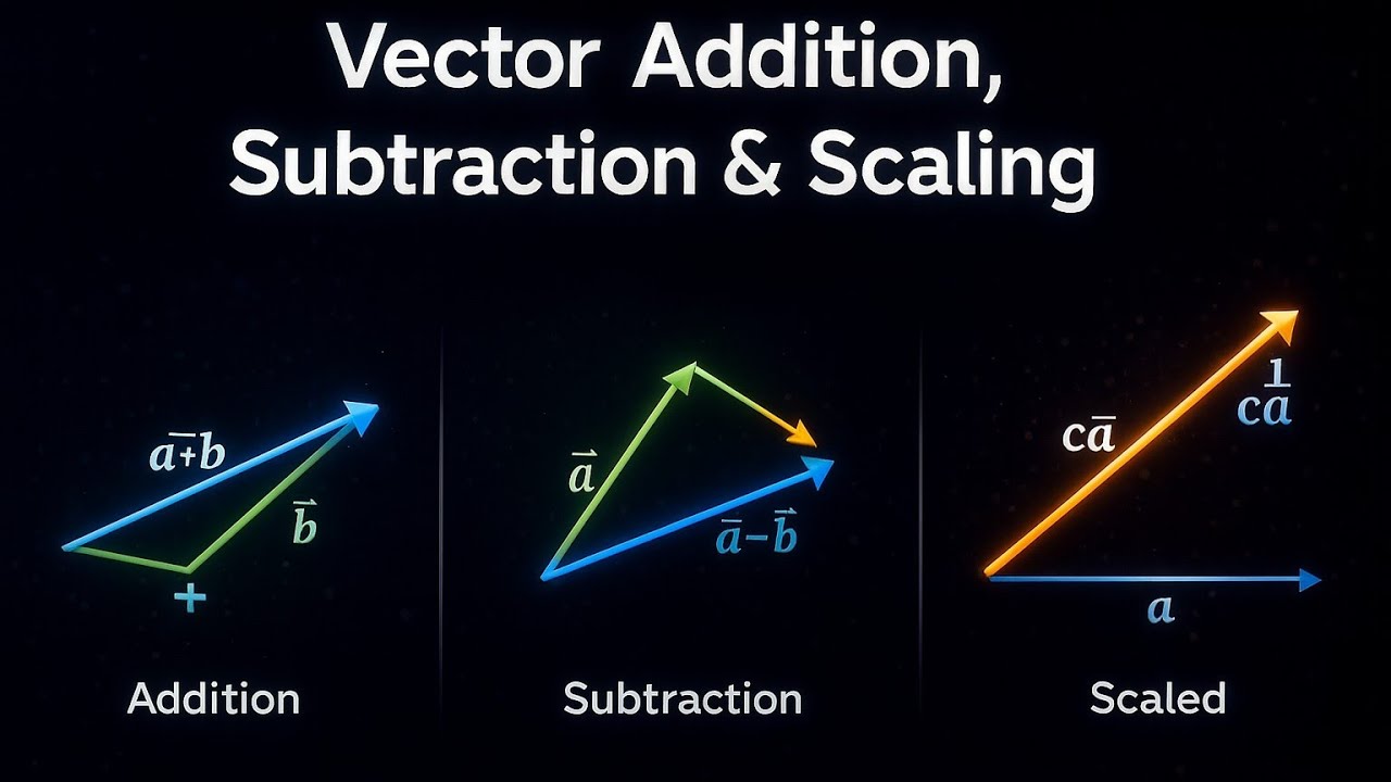 2. Vector Addition, Subtraction & Scaling | Linear Algebra for ...
