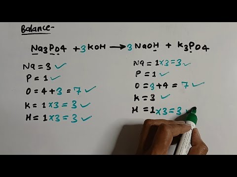 how to balance : na3po4+koh=naoh+k3po4 - YouTube