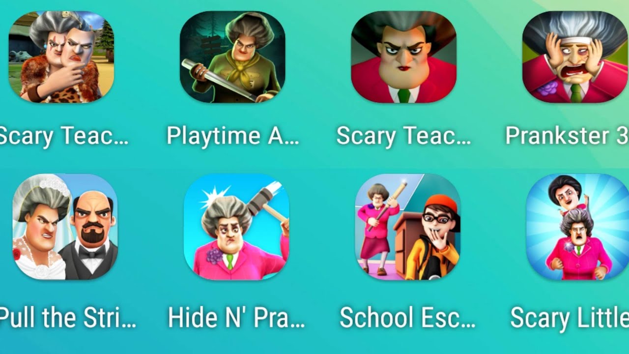 Scary Little Prankster, Pull The String, Scary Teacher Stone Age, Scary ...