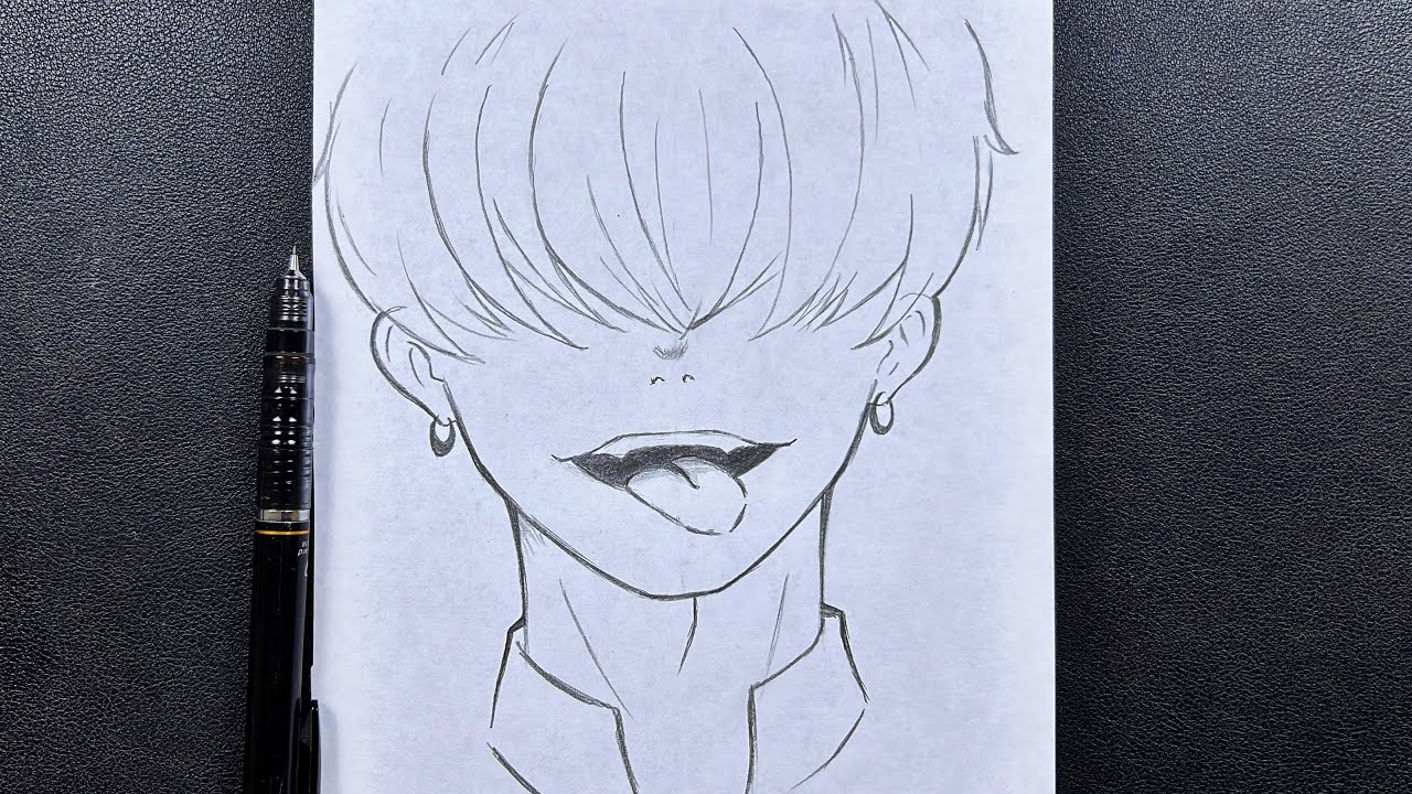 Crazy boy drawing | how to draw - step-by-step - YouTube