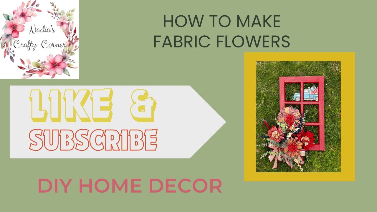 Diy fabric flowers | how to make primitive fabric flowers | patriotic ...