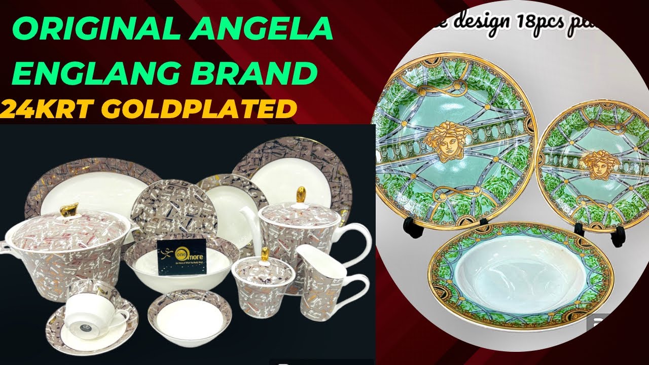 Angela brand original crockery goldplated fiber material super items of ...