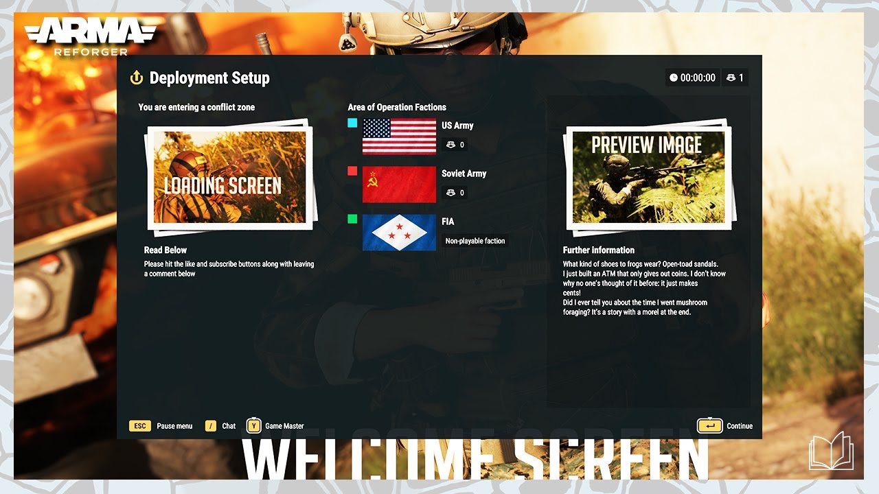 Modify Loading, Welcome and Deployment Screens - Arma Reforger - YouTube