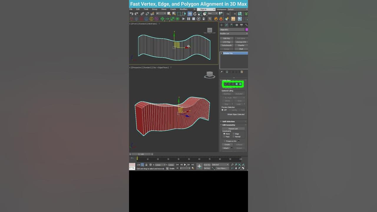 Fast Vertex, Edge, and Polygon Alignment in 3ds Max #shorts #tips #3dsmax #alignment - YouTube